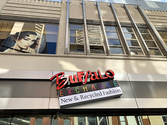 Buffalo Exchange brings big-city style to Philly's thrift scene with a facade as fashionable as its merchandise.