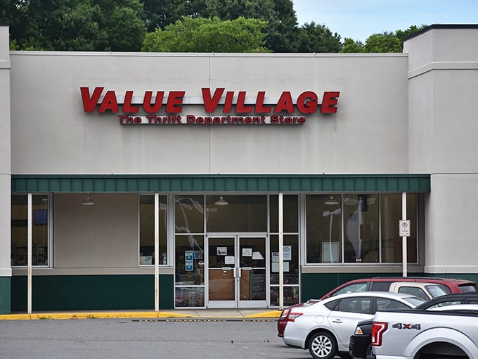 Value Village's bold red lettering makes a promise it definitely keeps. This thrift department store delivers bargains by the cartload.