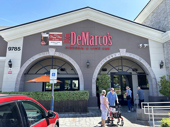 Those elegant stone arches at Dom DeMarco's promise a pizza experience that's a cut above your average pie.