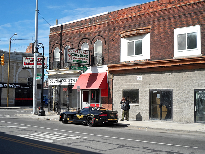 Duly's Place (street view): Hiding in plain sight since forever. This corner spot has witnessed more Detroit history than most museums&mdash;all while serving perfect Coneys.