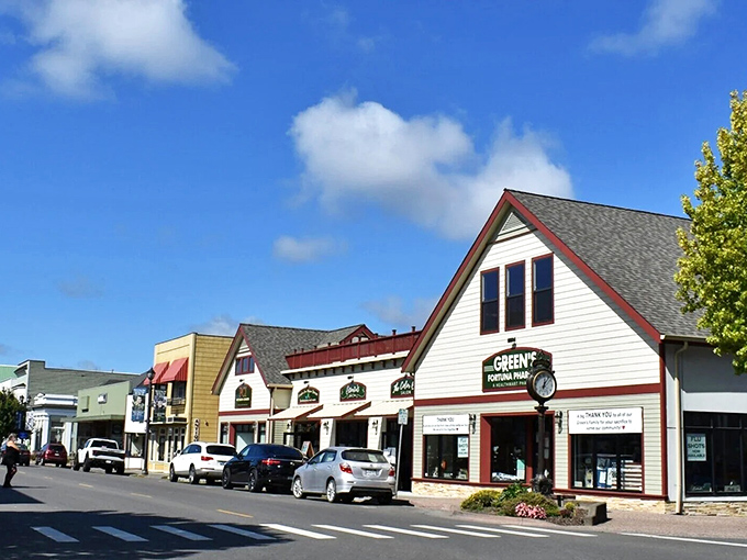 Fortuna's charming storefronts invite window shopping and actual shopping &ndash; where fixed incomes still have purchasing power.