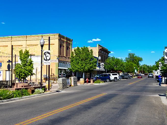 Fruita's vibrant main street proves affordable small towns don't have to be boring. Those historic buildings house modern retirement possibilities.