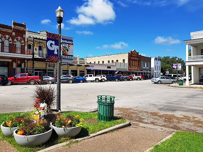 Goliad's European-influenced architecture creates a unique Texas streetscape that feels like a European village transplant.