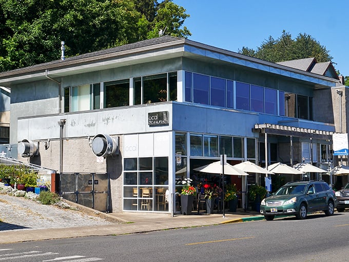 Local Ocean's distinctive architecture rises above Newport's bayfront. Where seafood with a view becomes an unforgettable experience.