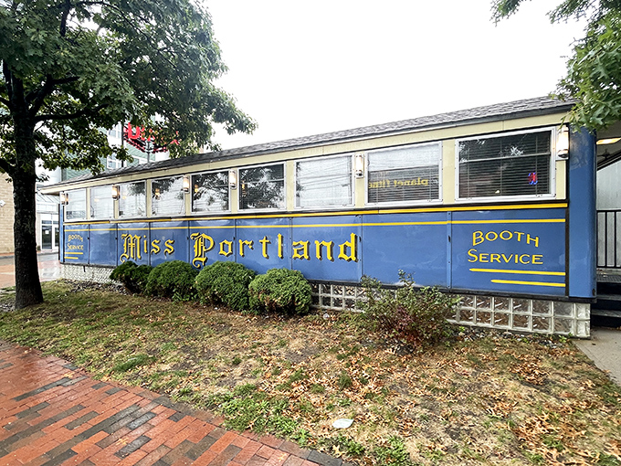 Miss Portland's blue and cream exterior houses more breakfast memories than most family photo albums.