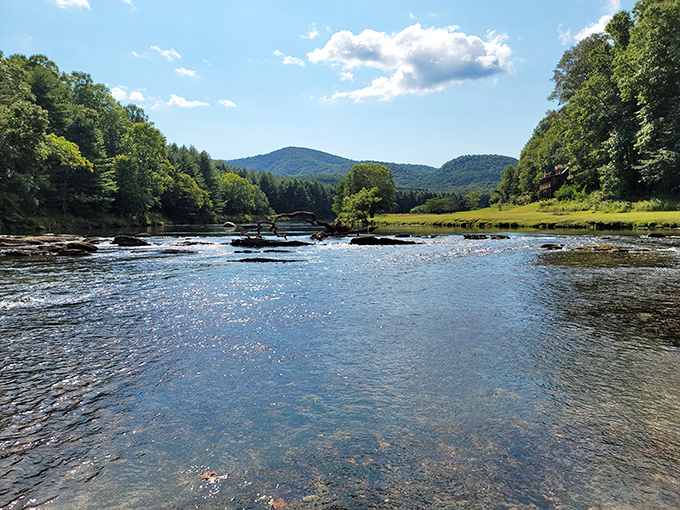 The "new" river flows with ancient wisdom through these timeless Blue Ridge valleys.