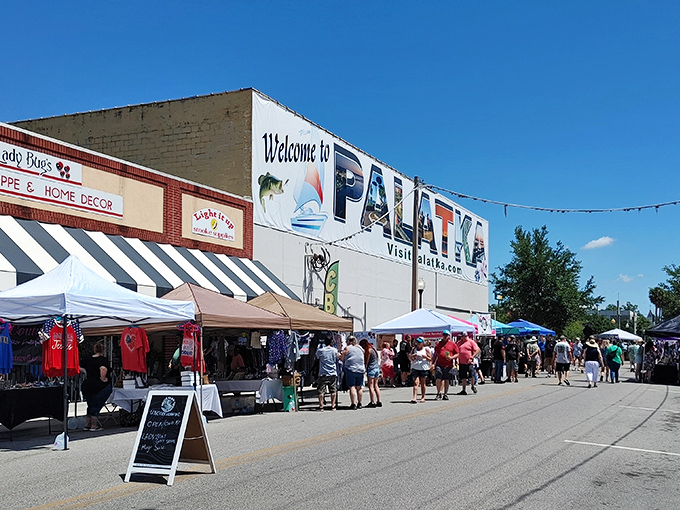 Palatka embraces its identity with colorful murals and regular markets, where locals gather to shop, socialize, and celebrate community.