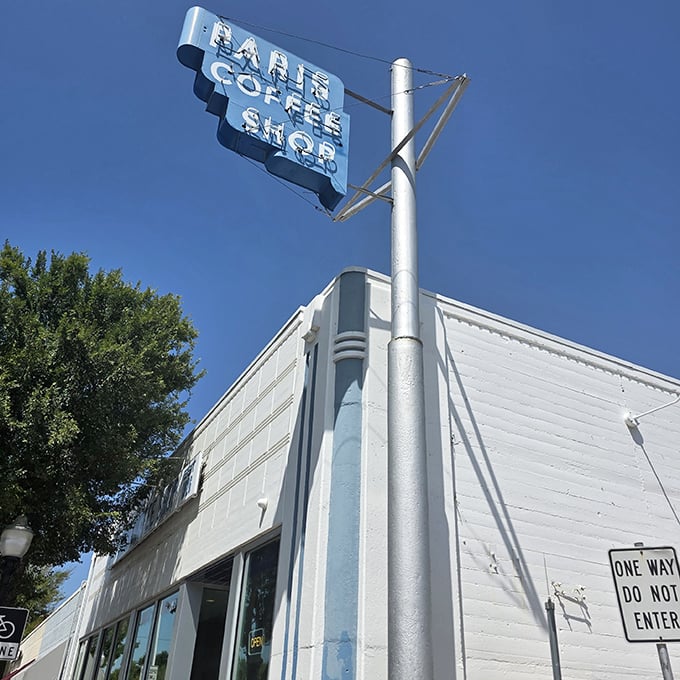 Paris Coffee Shop's vintage sign stands as a Fort Worth landmark, promising pies and comfort food that locals can't live without.
