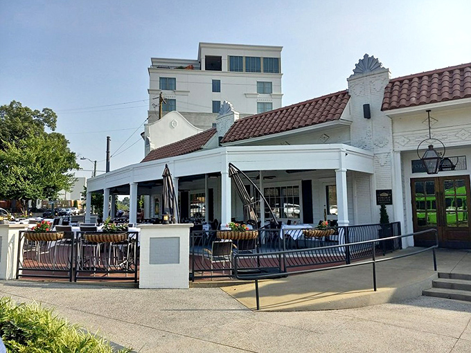 Porch and Parlor's stunning Spanish-style architecture is your first clue that this isn't just another steakhouse. The second? That first heavenly bite.