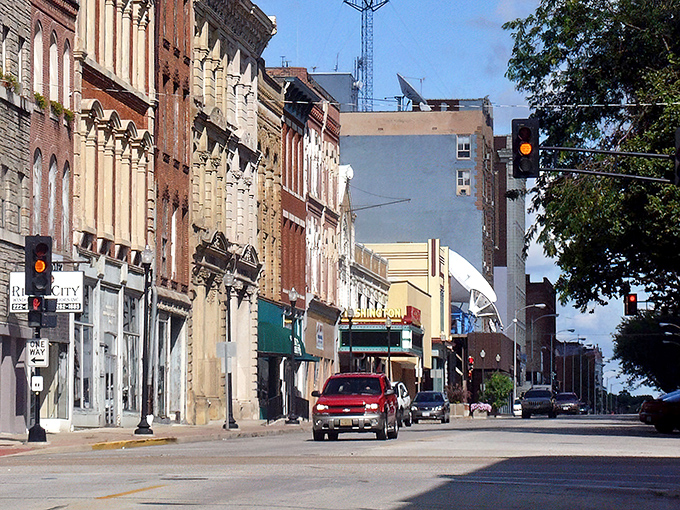 Quincy's historic district rises from the riverbank like a testament to enduring American craftsmanship.