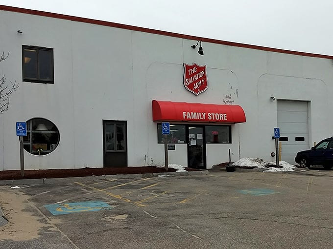 The familiar red shield stands guard over a world of affordable possibilities. Salvation for your budget!