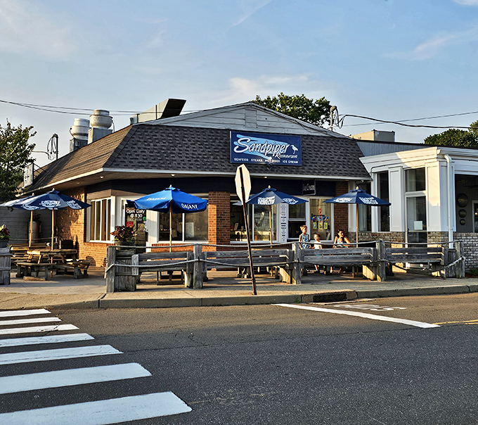 The Sandpiper's modest exterior belies the seafood magic happening inside. Sometimes the best spots fly under the radar.
