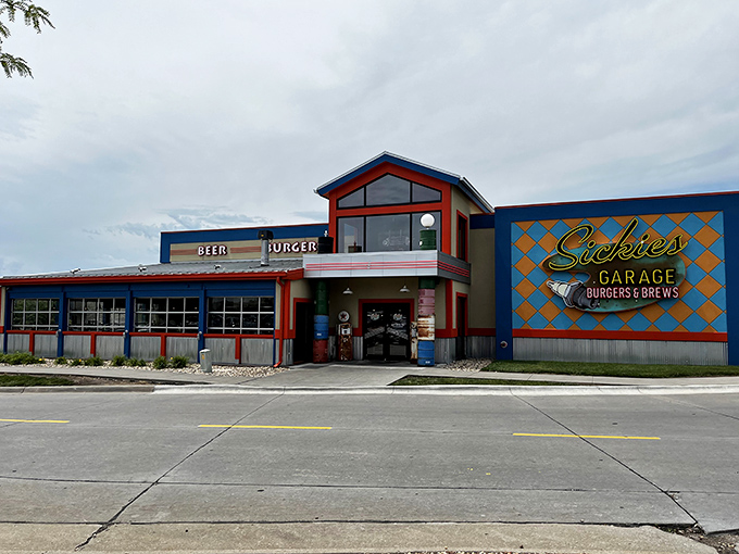 Sickies Garage looks like the happiest repair shop on earth&mdash;where the only thing getting fixed is your burger craving.