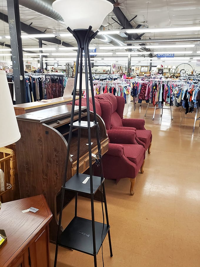 St. Vincent de Paul's furniture section offers comfy armchairs and practical tables that could easily star in a home makeover show.