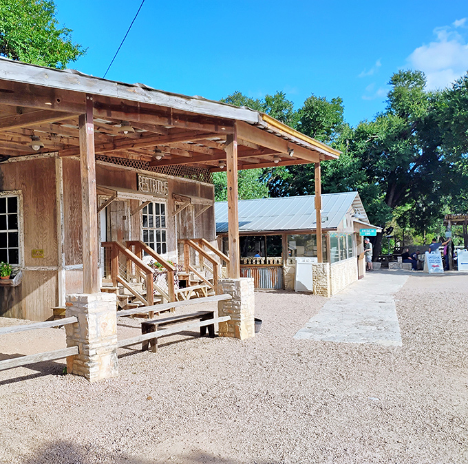 The Salt Lick's outdoor dining area is where barbecue memories are made. Those picnic tables have hosted countless Texas celebrations.