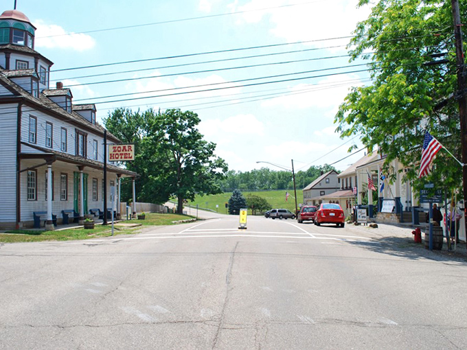 The historic Zoar Hotel stands as a reminder of simpler times, when "all-inclusive" meant a home-cooked meal and good conversation.
