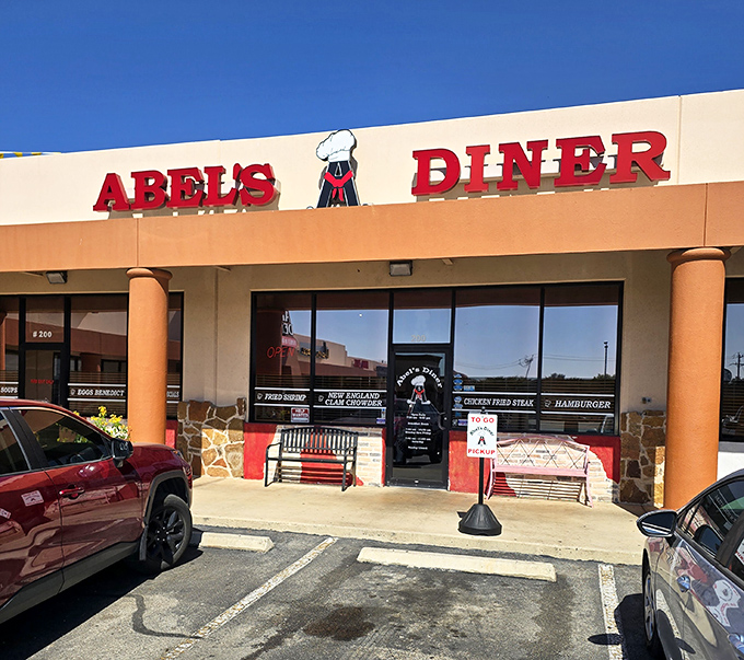 The southwestern-inspired facade of Abel's Diner houses comfort food that transcends trends. Where breakfast is always the right answer, no matter the time.