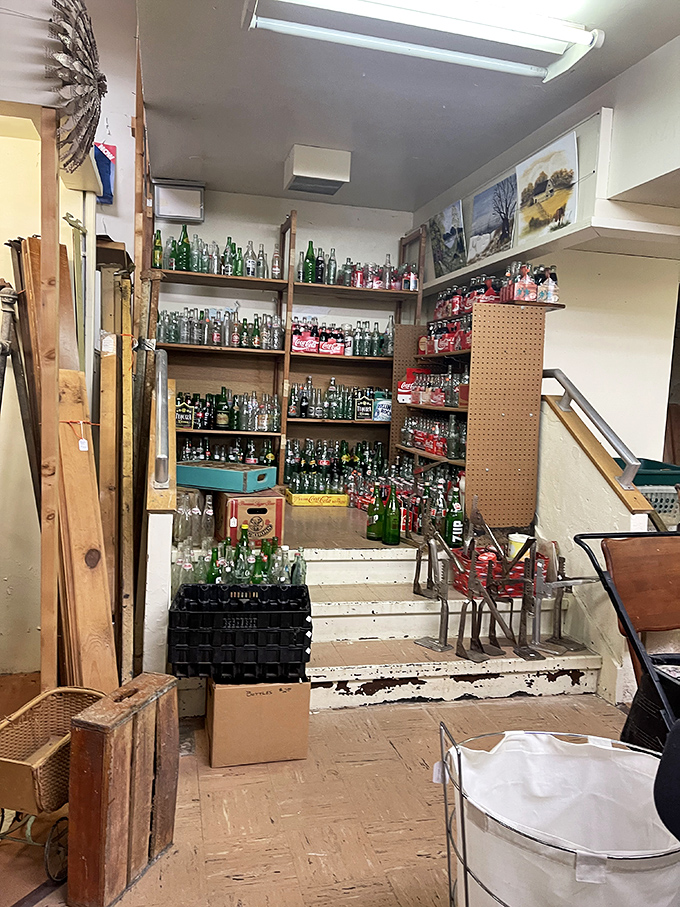 Antique Mall has mastered the art of presentation. This bottle collection would make Martha Stewart swoon and reach for her credit card.