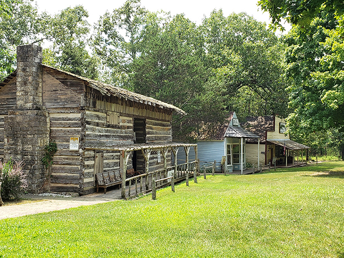 History you can touch! This preserved log cabin whispers stories of pioneer life when "air conditioning" meant opening both doors and "fast food" was whatever you could catch.
