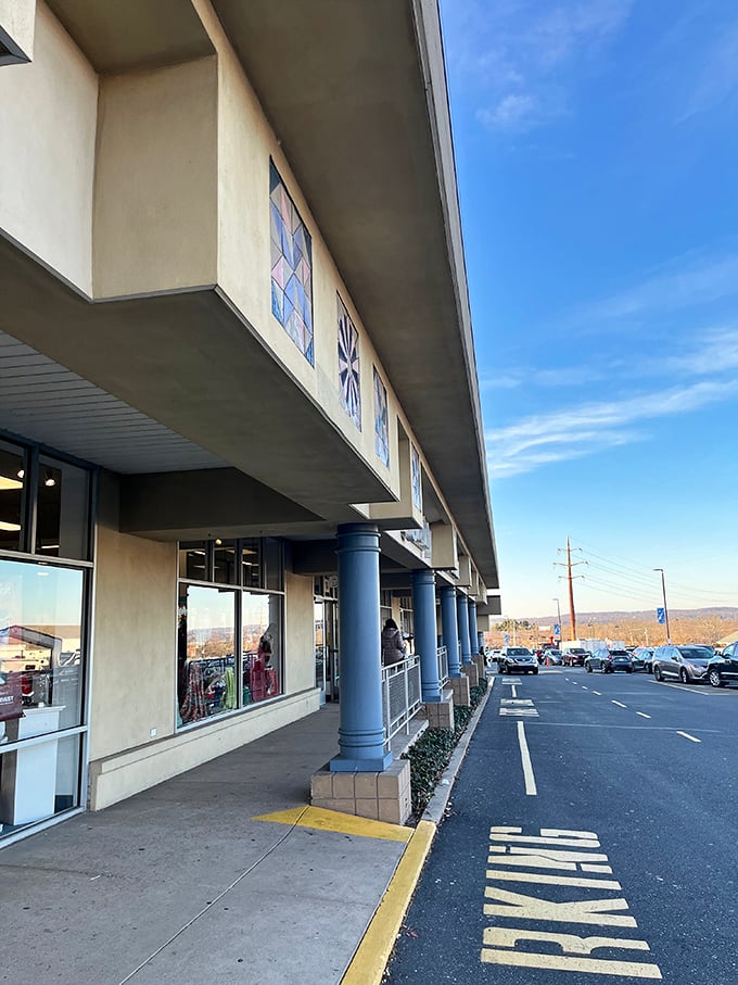 The parking lot view hints at the massive selection within. Prepare to spend hours exploring every department!
