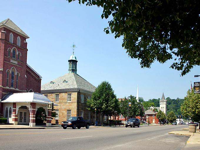 Sunlight bathes Chillicothe's historic district in golden warmth, much like what happens to your budget when living costs plummet.