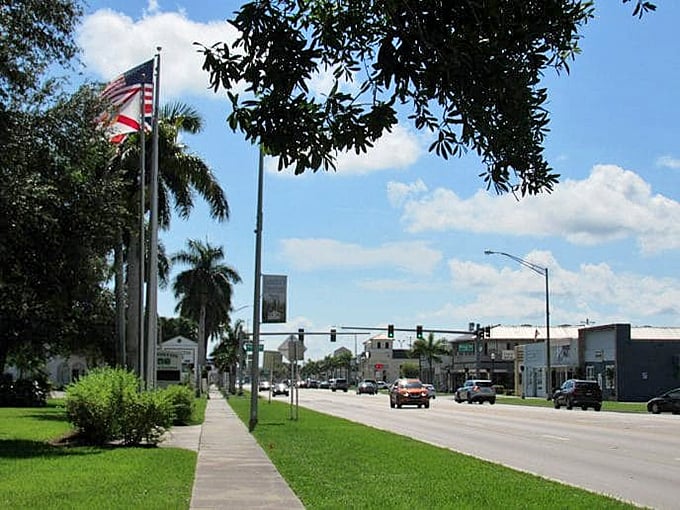 Clewiston's downtown maintains its mid-century charm with buildings that look like they're straight out of a 1950s postcard.