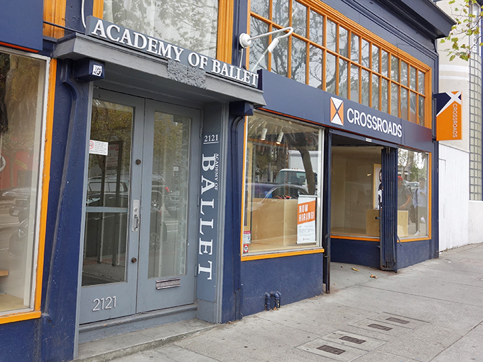 Nestled beside a ballet academy, Crossroads Trading offers its own kind of performance art &ndash; the dance of finding perfect secondhand style.