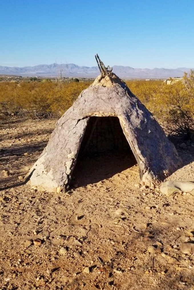 This traditional dwelling reminds visitors of the area's rich cultural history stretching across the desert horizon.