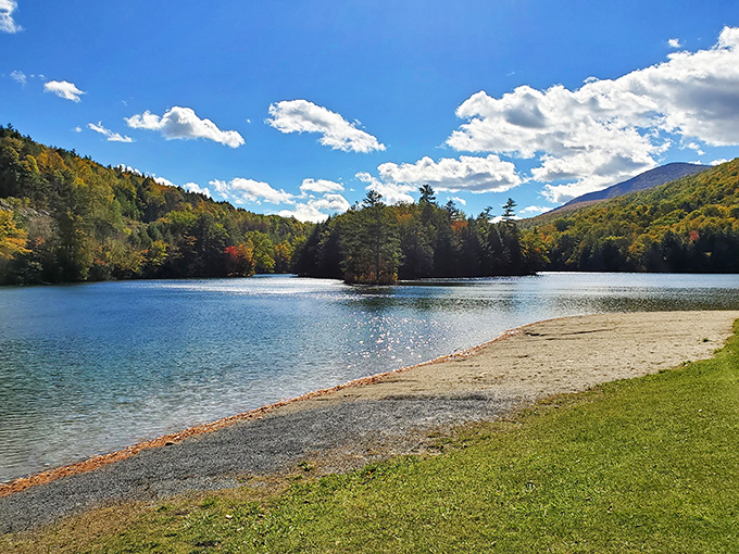 This Dorset lake sparkles like nature's own mood ring, changing from sapphire to emerald depending on the sky's whim.