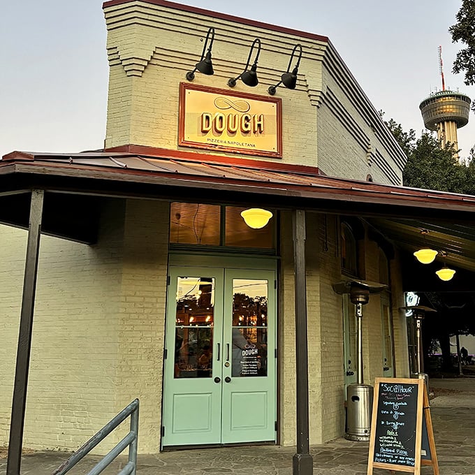 With the Tower of the Americas peeking over, this spot serves up pizza with a side of city pride.