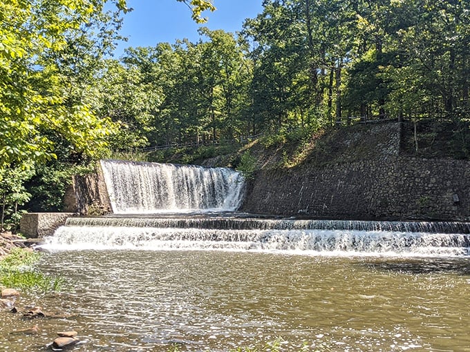 Mirror, mirror on the lake&mdash;reflecting fall's fashion show with perfect, glass-like precision.