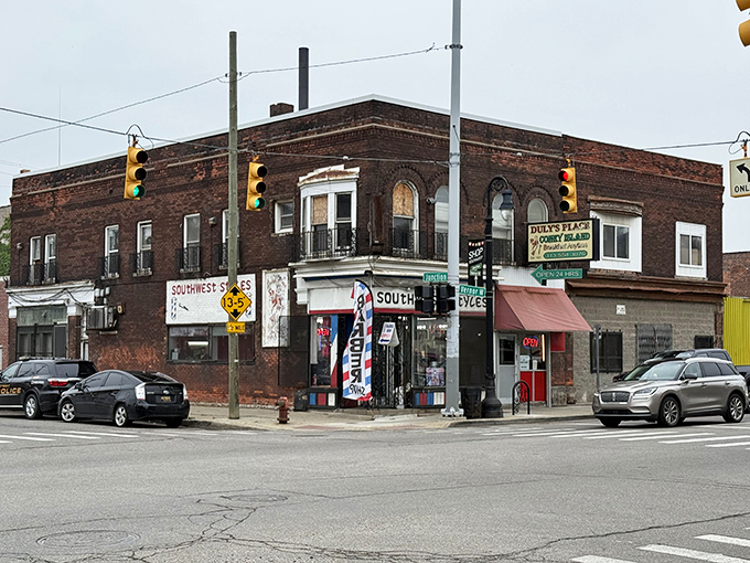Duly's Place (building exterior): No frills, just Detroit food history in brick form. The kind of place where your grandpa ate, your dad ate, and now you're continuing the tradition.