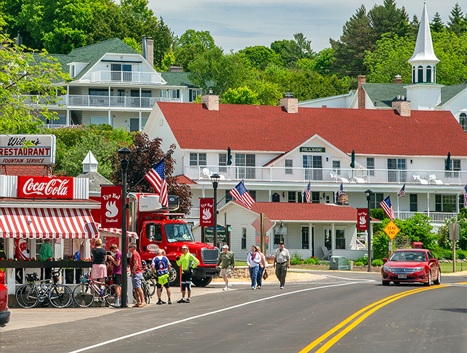The waterfront homes of Ephraim offer stunning views of the harbor, where boats bob gently in the clear waters of Green Bay.