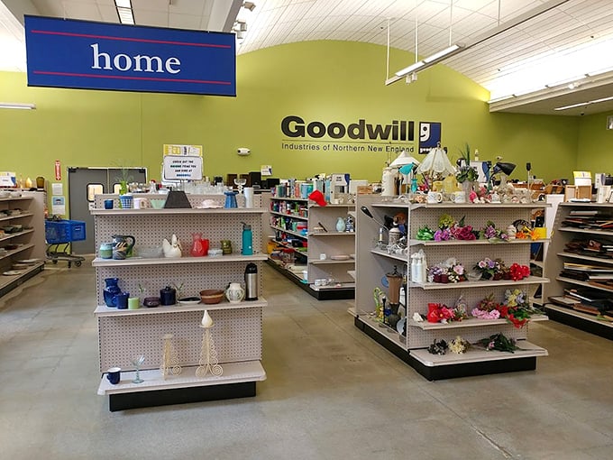 The home section at Goodwill offers a carefully arranged symphony of household items at prices that sing.