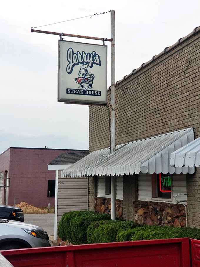 That classic hanging sign has been guiding hungry folks to steak satisfaction for generations.