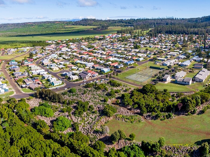 The heart of Lāna'i reveals itself in colorful buildings and quiet streets far from tourist crowds.
