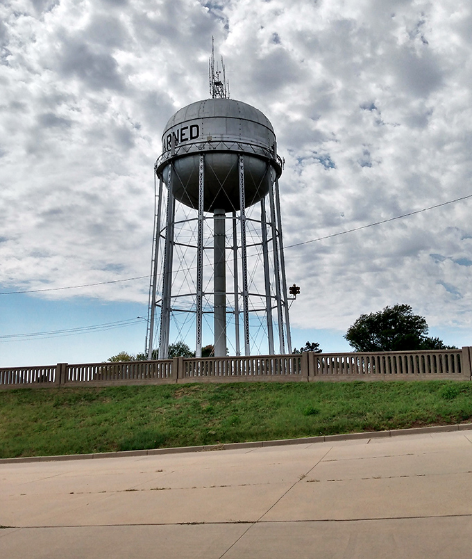 The water tower stands sentinel over Larned, where affordable living doesn't mean sacrificing that essential small-town charm.