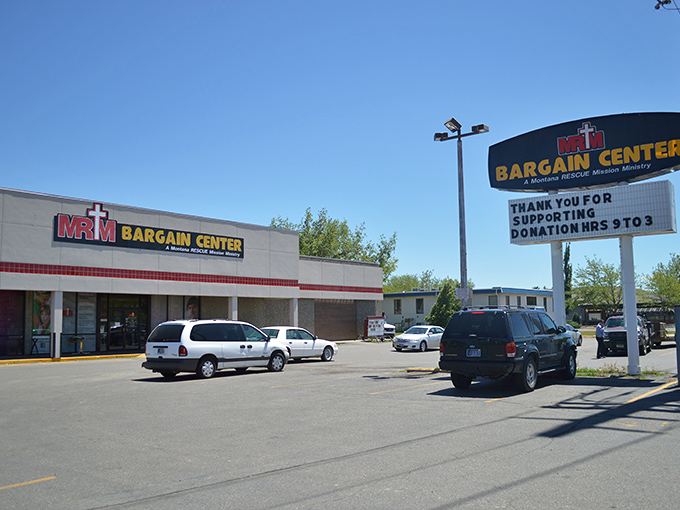 The signage stands tall and proud out front, making it clear this is a spot where every find can make a difference.