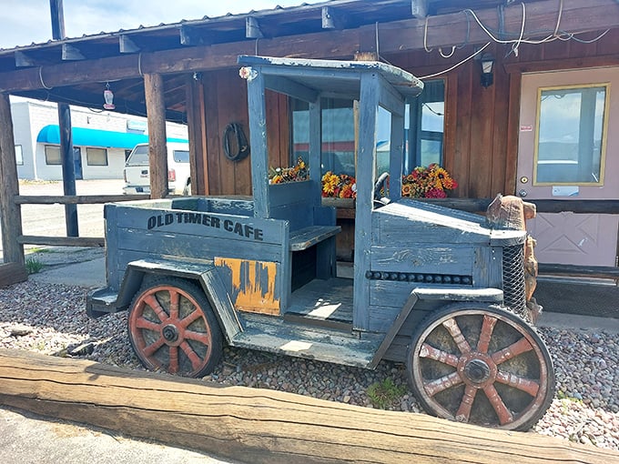 The Old Timer Cafe wears its history proudly, just like your favorite comfortable boots do.