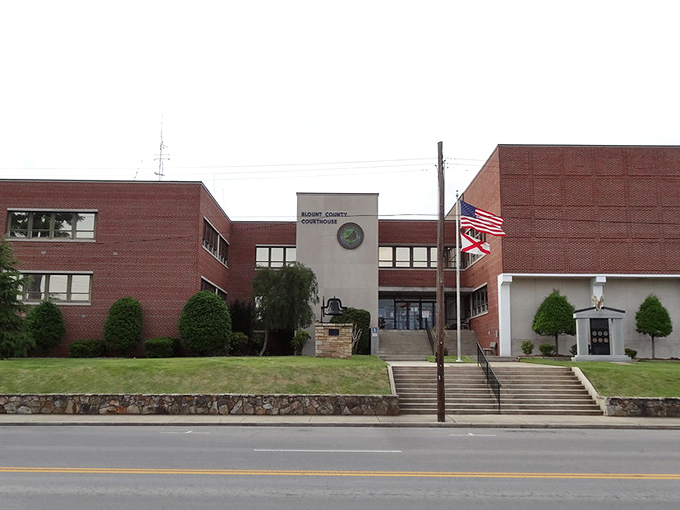Brick courthouse architecture speaks to the enduring strength of small-town American values. 