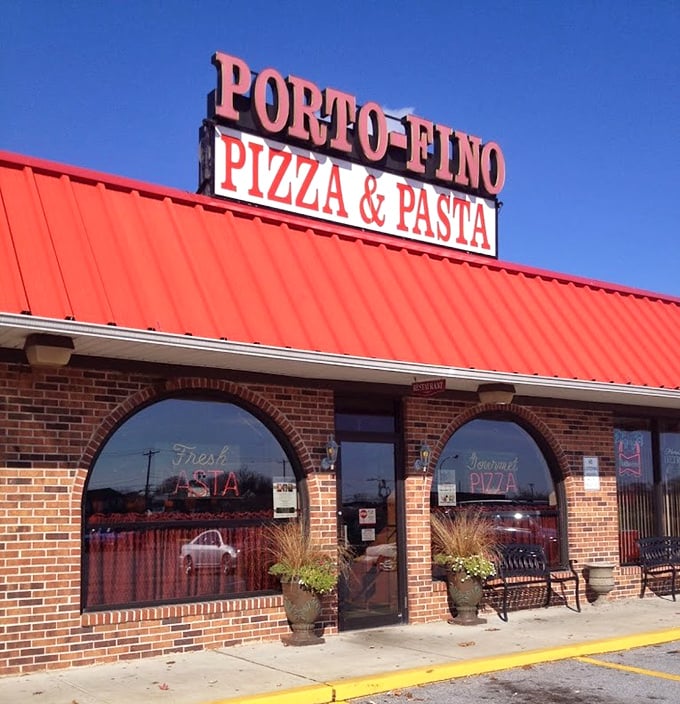 Bold signage and classic Italian architecture promise hearty portions and flavors that transport you straight across the Atlantic Ocean.