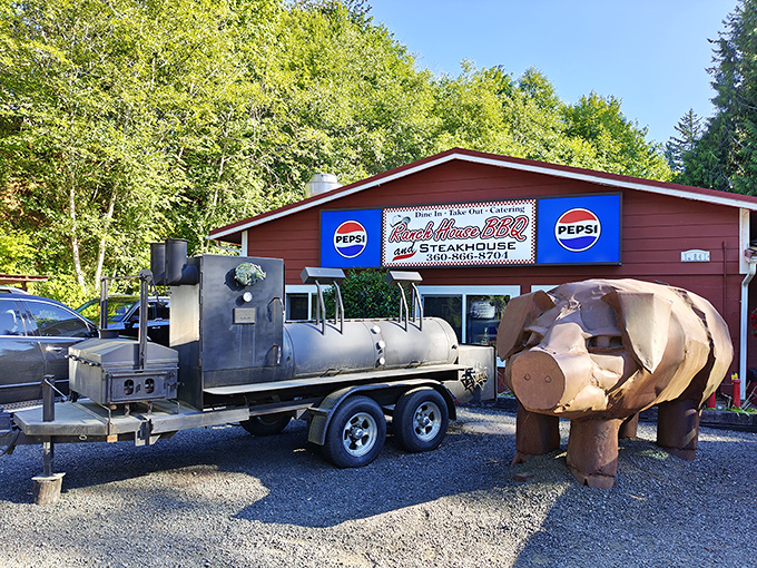That trailer-mounted smoker isn't just equipment &ndash; it's Ranch House BBQ's not-so-secret weapon in the battle for barbecue perfection.
