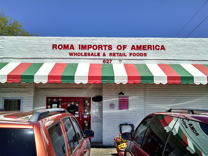 The classic red, white and green awning signals authentic Italian treasures await inside this unassuming Tucson landmark.