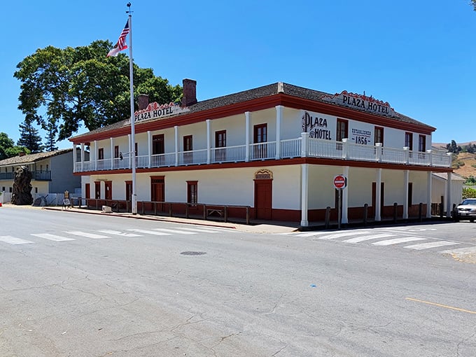 The Plaza Hotel has anchored San Juan Bautista&rsquo;s historic core since 1856, a living landmark from California&rsquo;s stagecoach era.