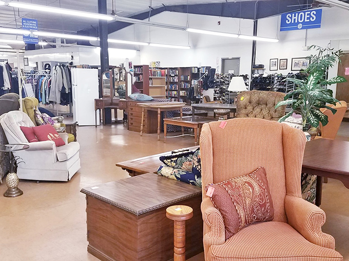 This corner of St. Vincent de Paul's store showcases furniture with plenty of life left&mdash;at prices that make buying new seem ridiculous.