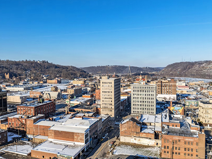 Steubenville's historic downtown showcases beautiful brick buildings where affordability meets small-town character.
