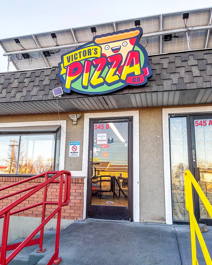 Victor's modest storefront with its colorful railings doesn't need to shout about its pizza prowess. The proof is in the pie!