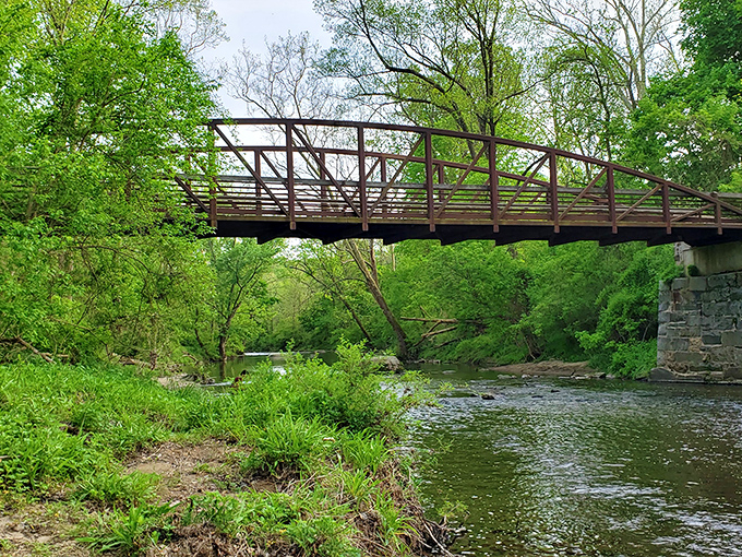 This bridge doesn't just cross White Clay Creek&mdash;it transports you into a world where time slows down.