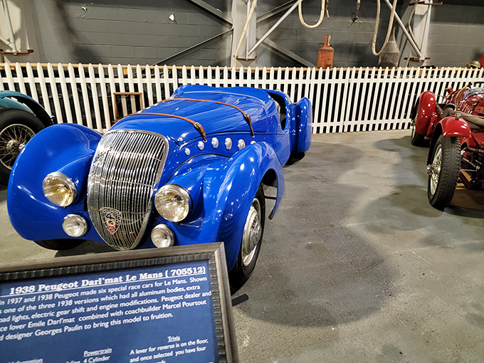 The 1938 Peugeot Darl'mat Le Mans racer in electric blue &ndash; proof that the French weren't just making wine and cheese while everyone else built cars.