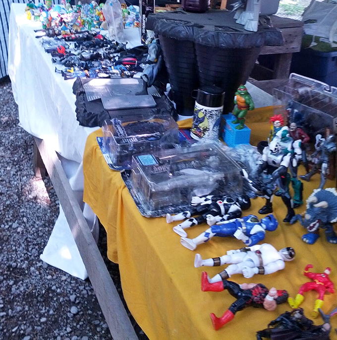 Action figure heaven for collectors young and old. That Stormtrooper has seen more adventures than the actual movies.